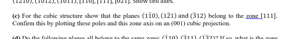 For the cubic structure show that the planes (110), | Chegg.com