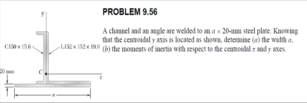 Solved A channel and an angle are welded to an a x 20-mm | Chegg.com