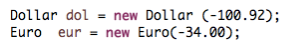 Solved The code below shows two Java classes: Dollar and | Chegg.com