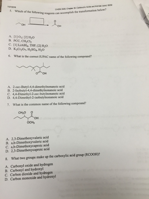 Solved Which of the following reagents can accomplish the | Chegg.com