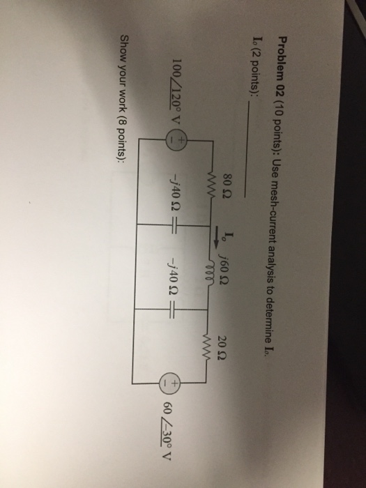 Solved Use mesh-current analysis to determine I_o. | Chegg.com