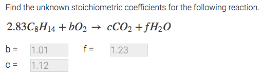 Solved Find the unknown stoichiometric coefficients for the | Chegg.com