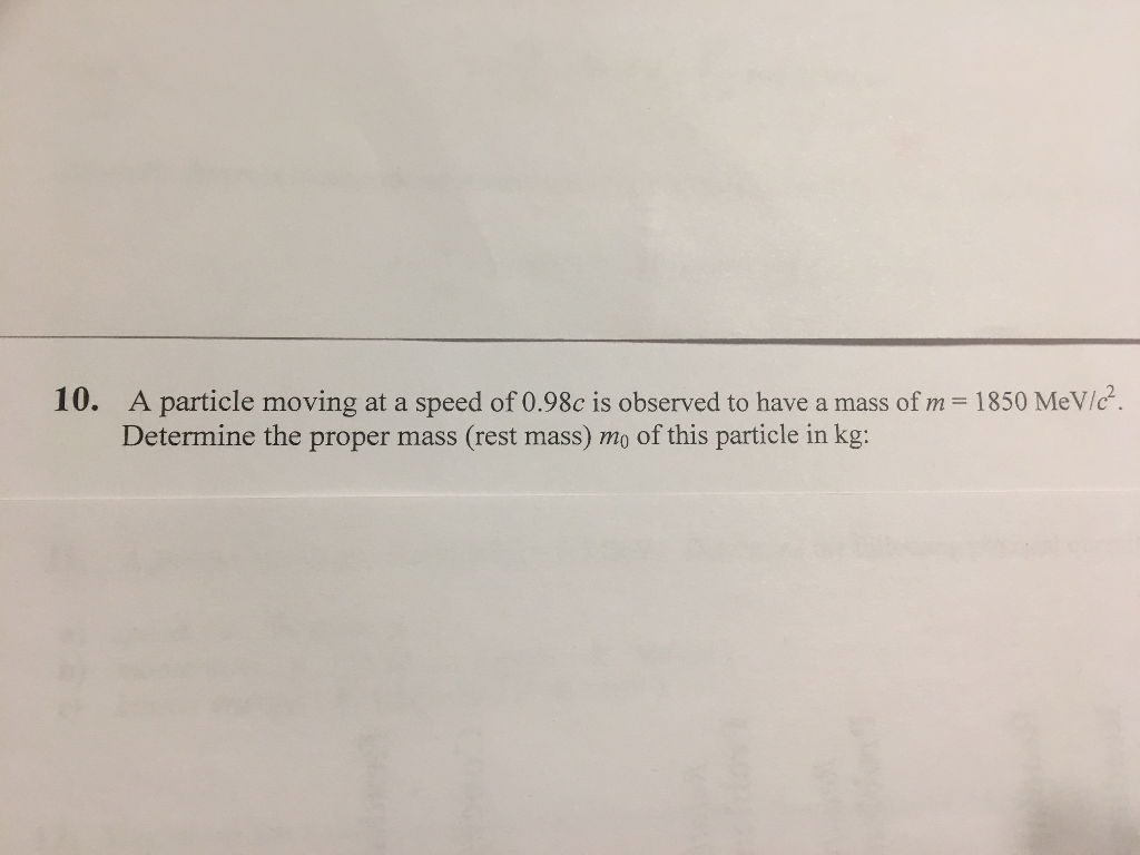 Solved A particle moving at a speed of 0.98c is observed to | Chegg.com