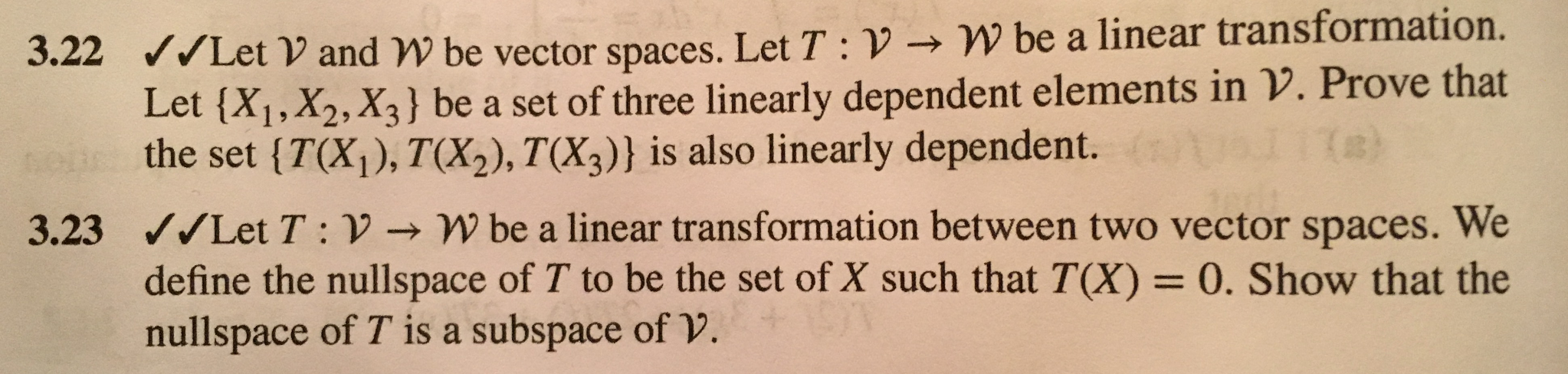 Solved Let V and W be vector spaces. Let T: V rightarrow W | Chegg.com