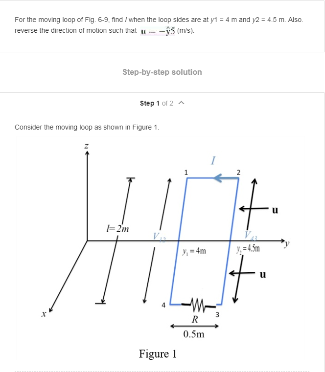 Solved For The Moving Loop Of Fig 6 9 Find When The Loop