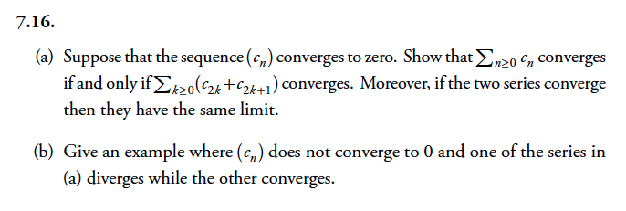 Solved 7.16. (a) Suppose that the sequence(,) converges to | Chegg.com