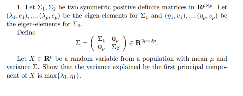 1. Let ???2 be two symmetric positive definite | Chegg.com