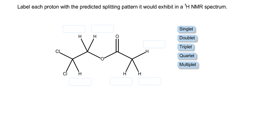 Solved Label each proton with the predicted splitting | Chegg.com