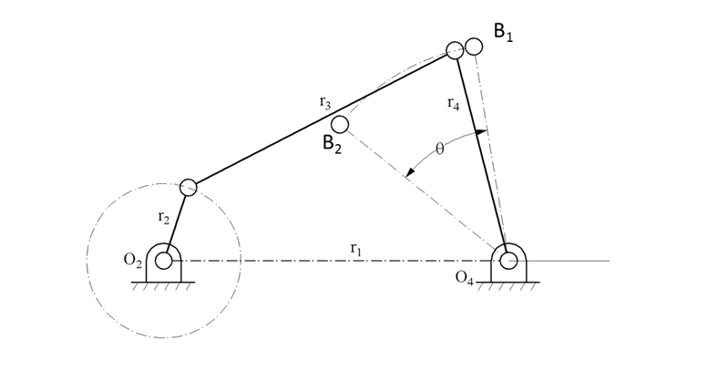 Solved 4. Design a crank-rocker 4-bar with a time ratio of | Chegg.com