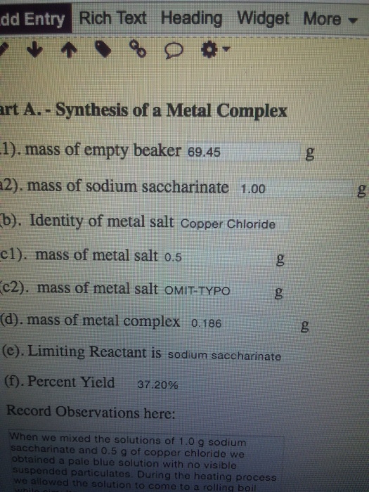 Solved Based on the data what is A. Mass of metal halide B. | Chegg.com