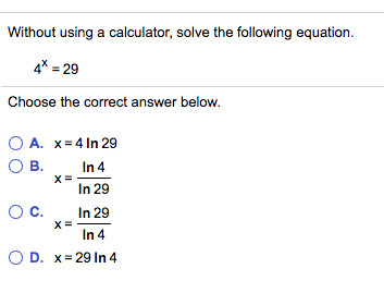 Solved Without using a calculator, solve the following | Chegg.com