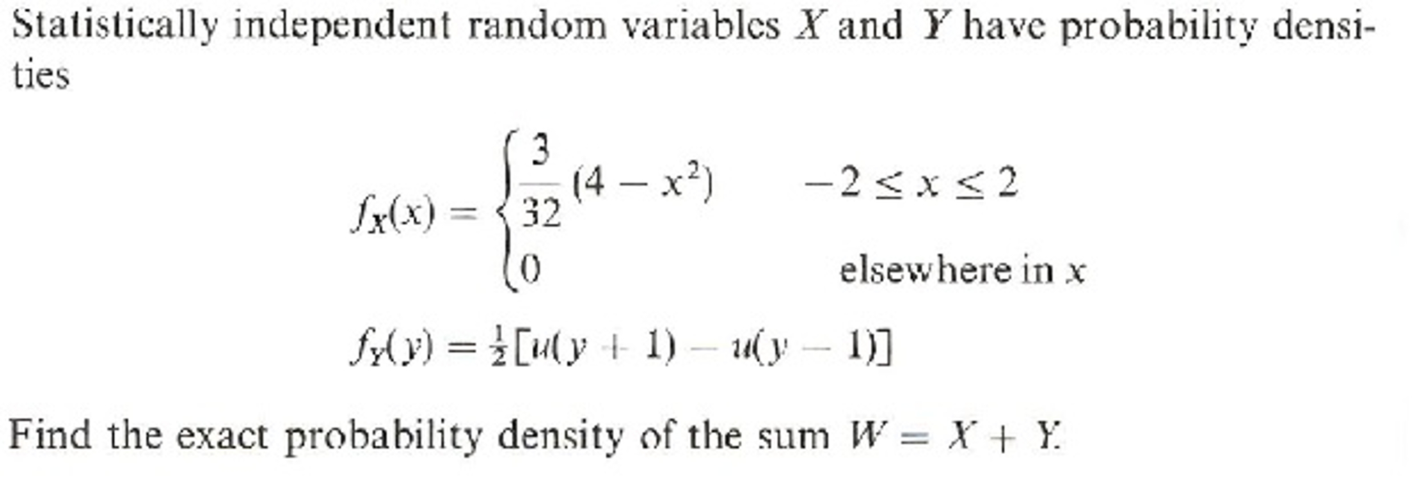 Statistically independent random variables X and have | Chegg.com
