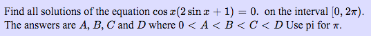 Solved Find All Solutions Of The Equation Cosx 2sinx 1