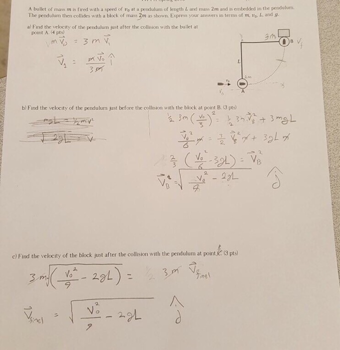 Solved A bullet of mass m is fired with a speed of v_0 at a | Chegg.com