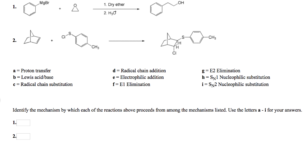 Solved MgBr OH 1. Dry ether 2. H3σ 1. Cl CH3 2. CH3 CI a = | Chegg.com