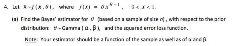 Solved Let X ~ f(x, theta), where f(x) = theta x^theta - 1, | Chegg.com