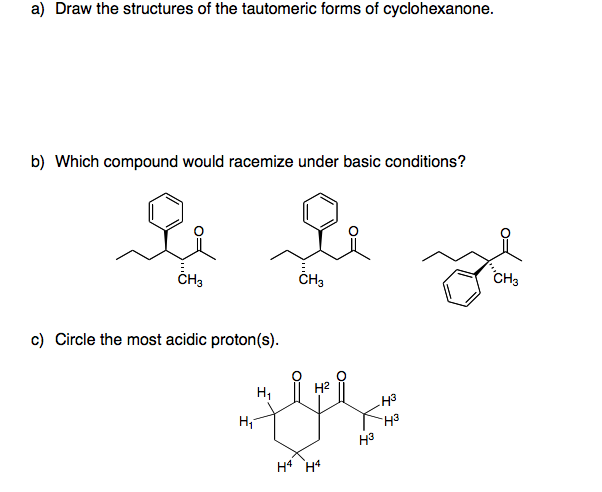 Solved Draw the structures of the tautomeric forms of | Chegg.com