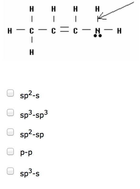 Solved 2 sp -s Sp-sp 2 Sp-sp 3 | Chegg.com