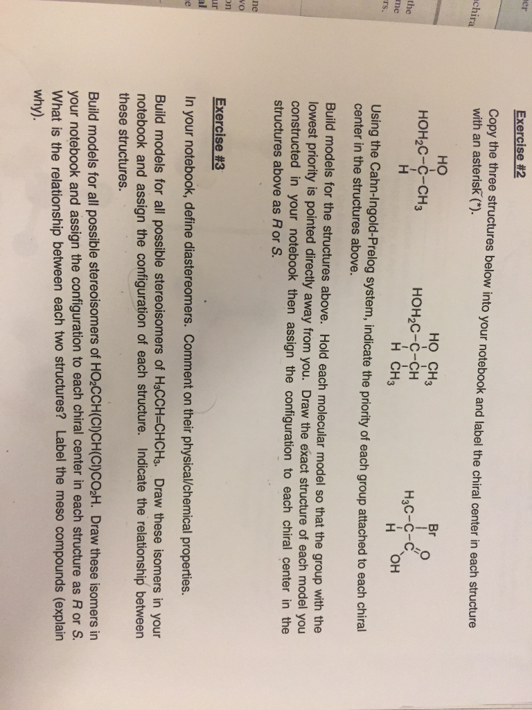 Solved er Exercise Copy the three structures below into your | Chegg.com