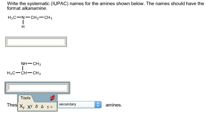 Solved Write the systematic (IUPAC) names for the amines | Chegg.com
