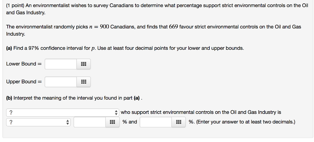 Solved 1 Point An Environmentalist Wishes To Survey Chegg solved-1-point-an-environmentalist-wishes-to-survey-chegg