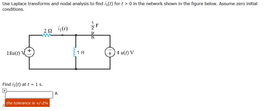 Solved Use Laplace transforms and nodal analysis to find | Chegg.com
