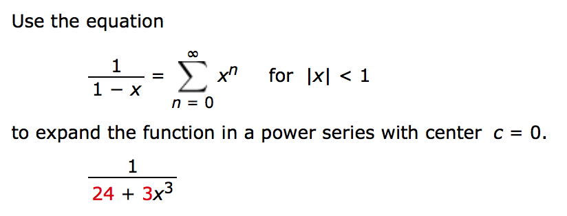 Solved Use the equation to expand the function in a power | Chegg.com