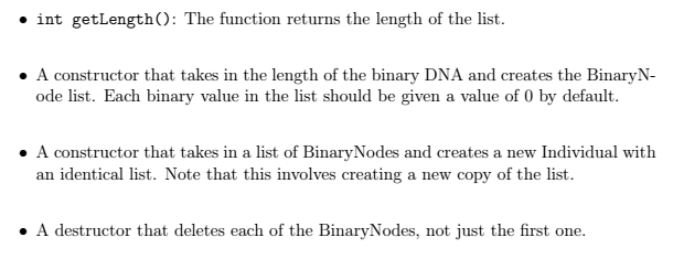 we use a class called BinaryNode to represent a gene | Chegg.com