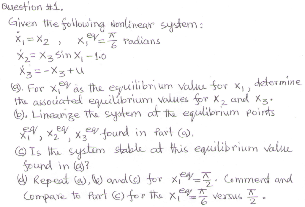 Given the following Nonlinear system: For X_1 | Chegg.com
