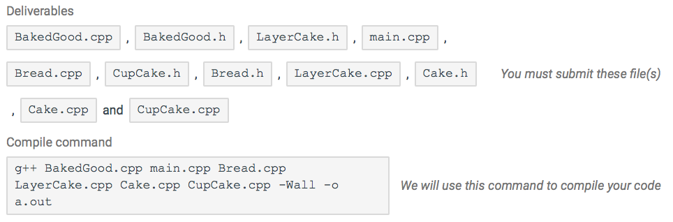 C++ Bread and Cakes Background This lab helps | Chegg.com