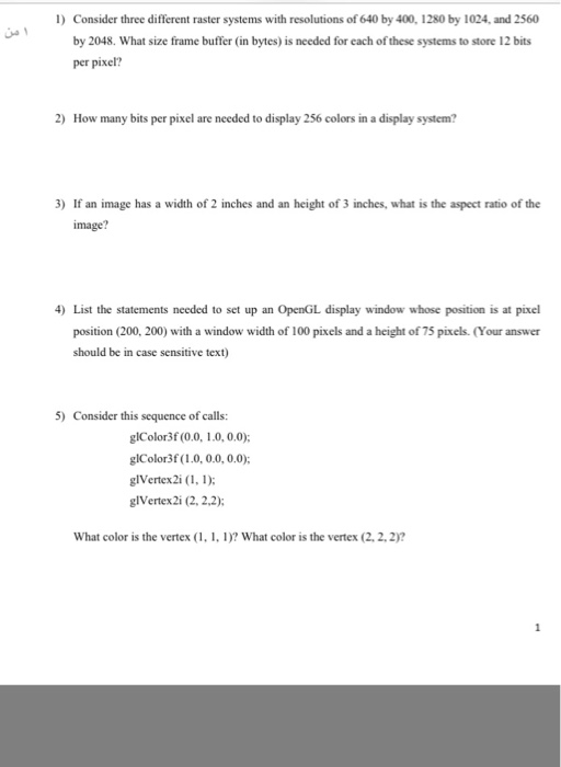 Solved Consider three different raster systems with | Chegg.com