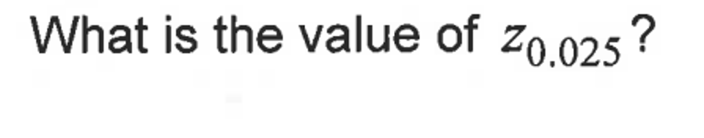 Solved What is the value of Z_0 025 ? | Chegg.com
