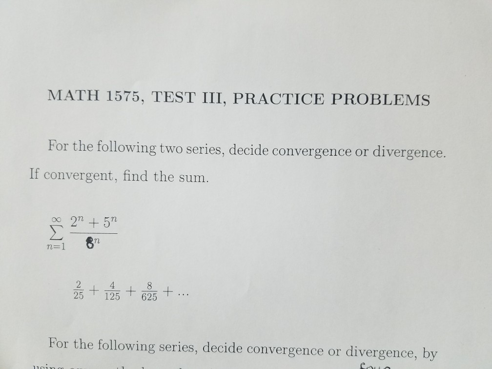 Solved MATH 1575, TEST III, PRACTICE PROBLEMS For the | Chegg.com