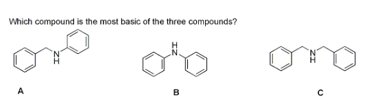 Solved Which compound is the most basic of the three | Chegg.com