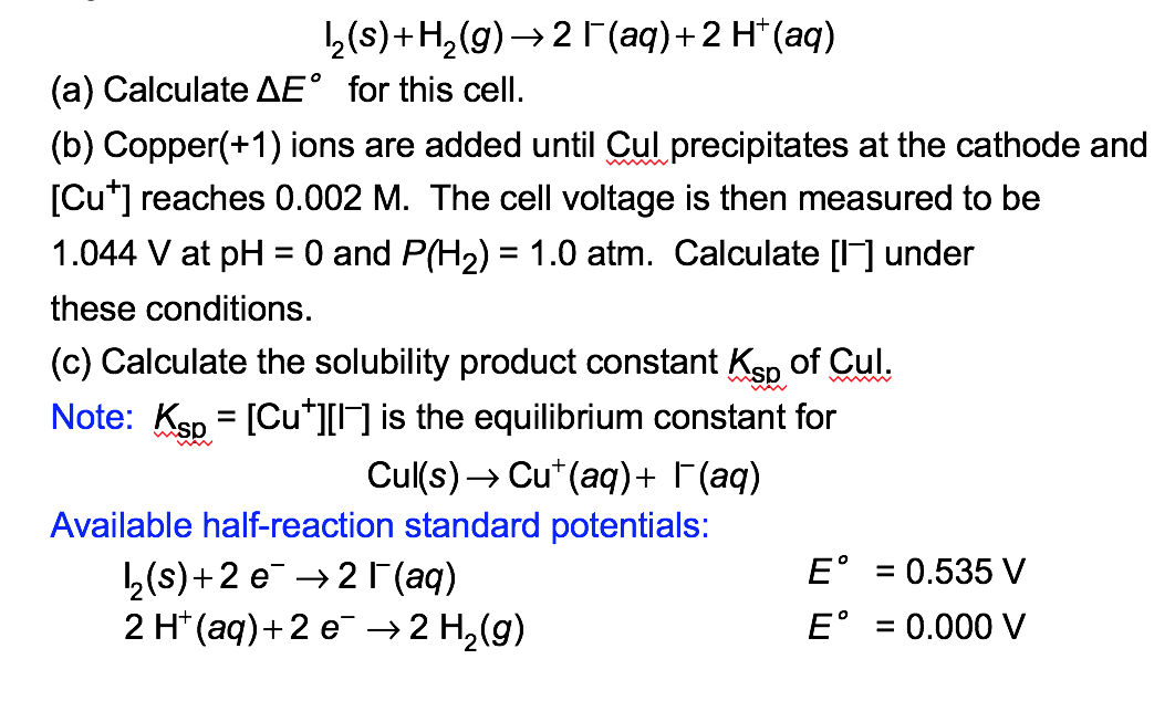 Solved A galvanic cell is constructed in which the overall | Chegg.com