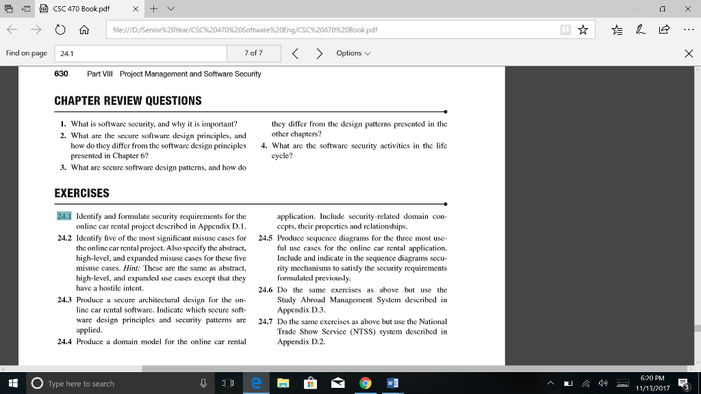 CSC 470 Book.pdf ×+v LTX ← → | | Chegg.com