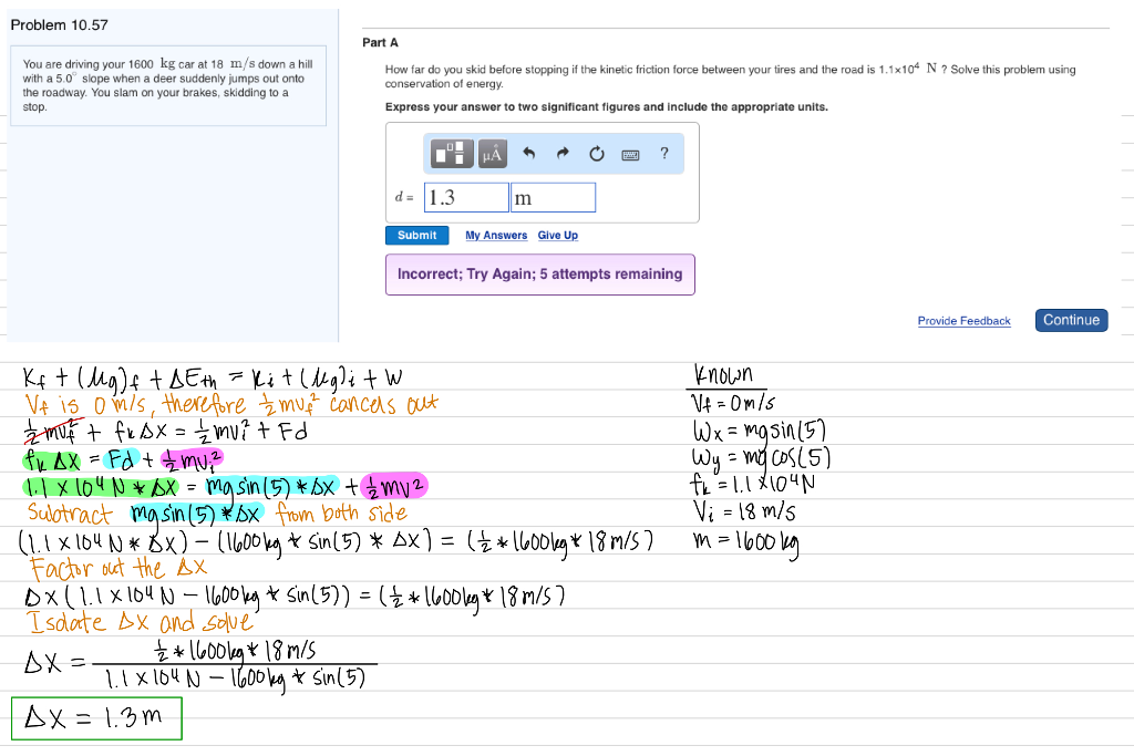 Solved Topic for this question is in Physics - Work and | Chegg.com
