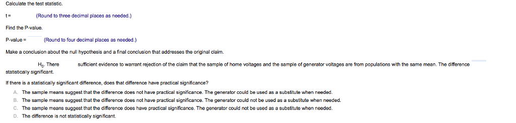 Solved REJECT / FAIL TO REJECT H0. There IS / IS | Chegg.com