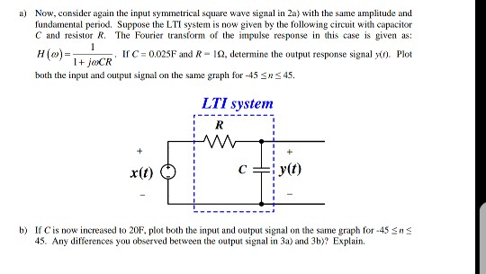 Solved a) Now, consider again the input symmetrical square | Chegg.com