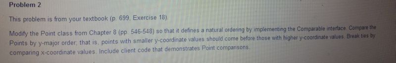 Solved This problem is from your textbook Modify the Point | Chegg.com