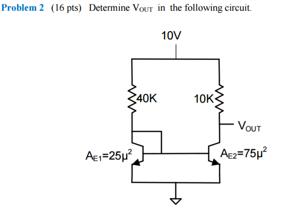 Solved Determine V_OUT in the following circuit. | Chegg.com
