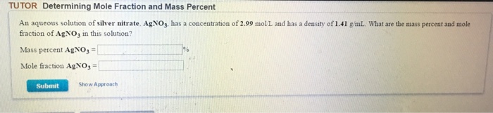 Solved An aqueous solution of silver nitrate, AgNO_3 has a | Chegg.com