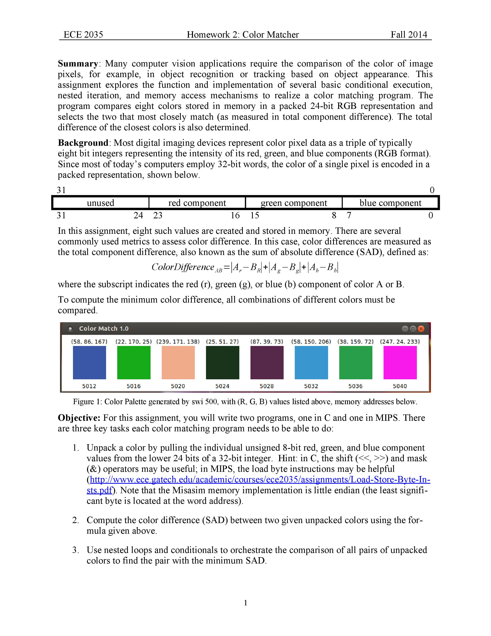 Solved /* Color Matcher This program finds the two | Chegg.com