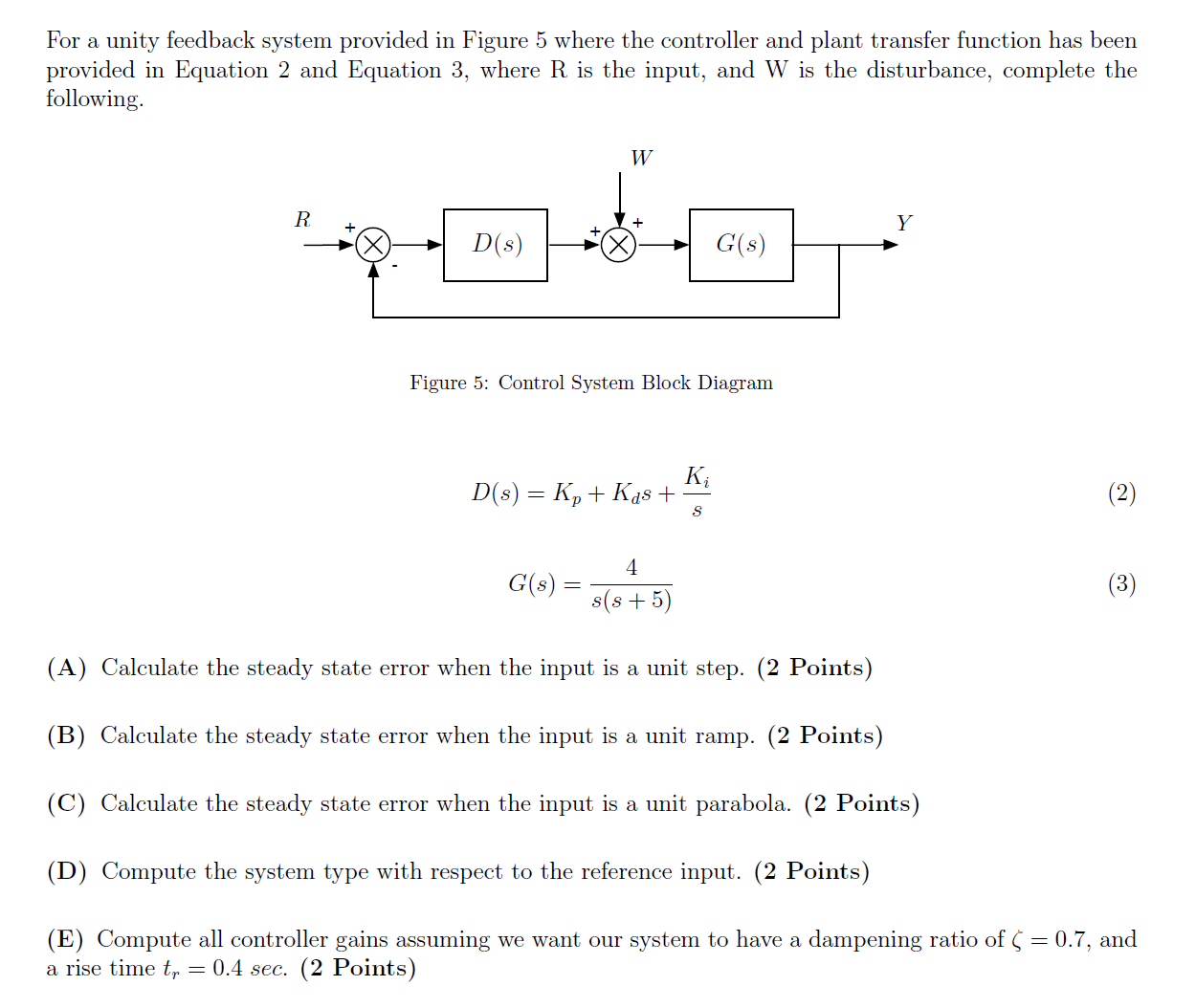 For a unity feedback system provided in Figure 5 | Chegg.com