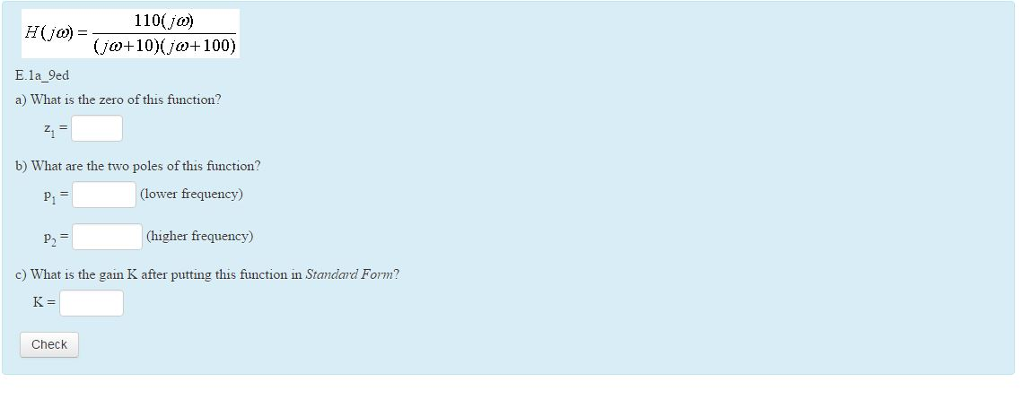 Solved H(j omega) = 110(j omega) = 110(j omega)/(j omega + | Chegg.com