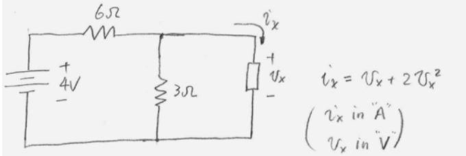Solved The nonlinear circuit element shown below has ???? = | Chegg.com