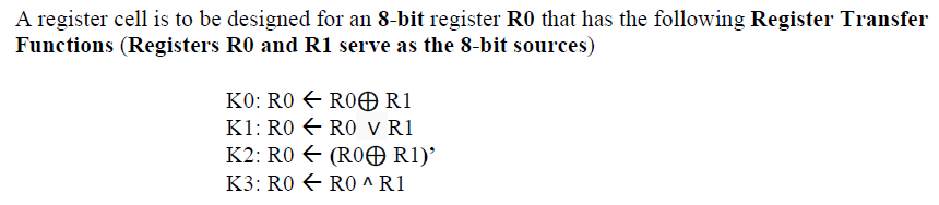 Solved A register cell is to be designed for an 8-bit | Chegg.com