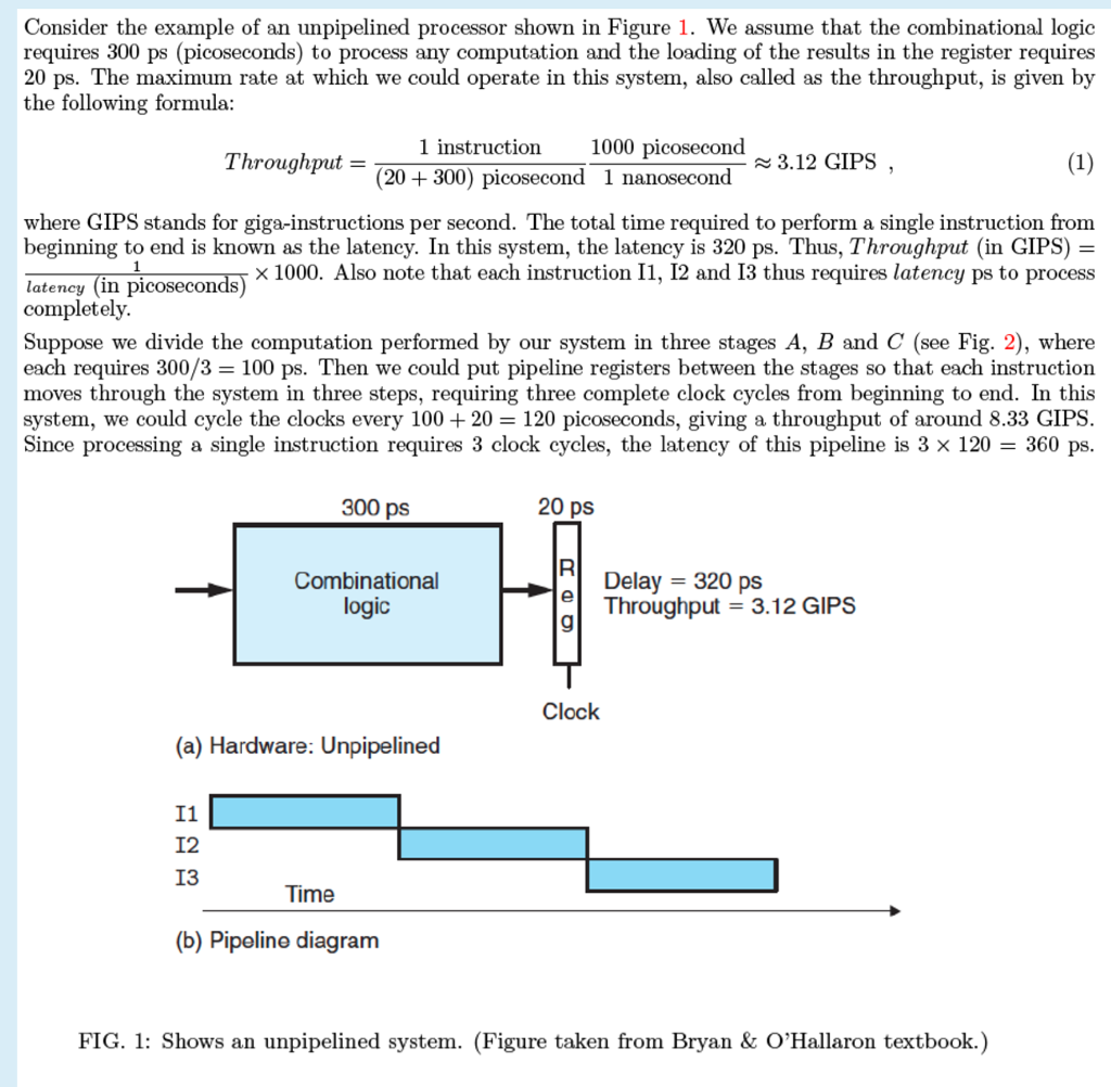 Solved Consider the example of an unpipelined processor | Chegg.com