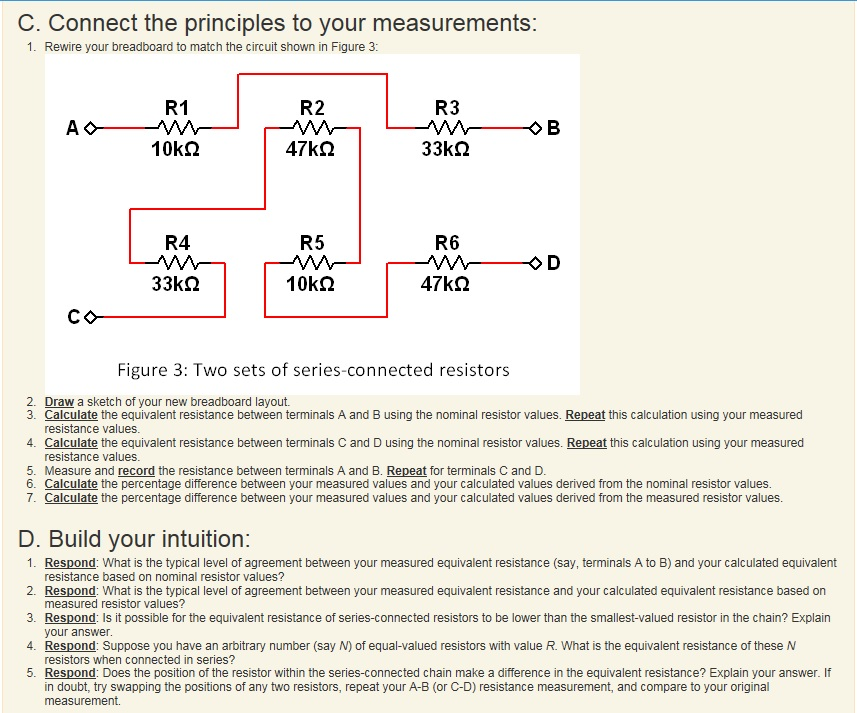 Solved Rewire your breadboard to match the circuit shown in | Chegg.com