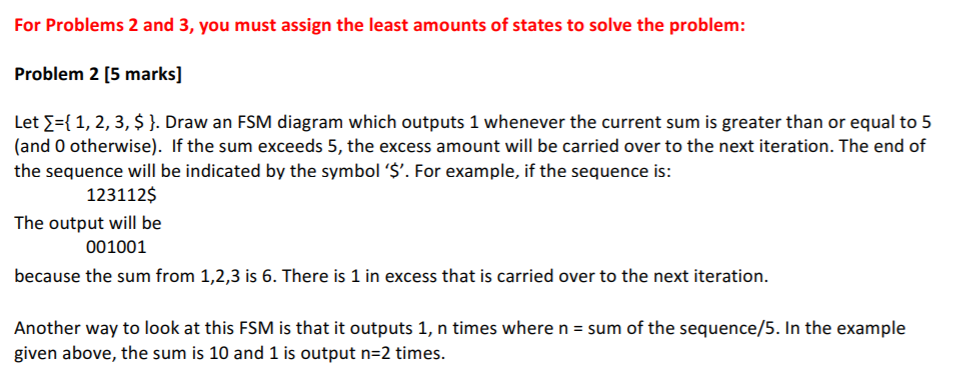 Solved For Problems 2 and 3, you must assign the least | Chegg.com